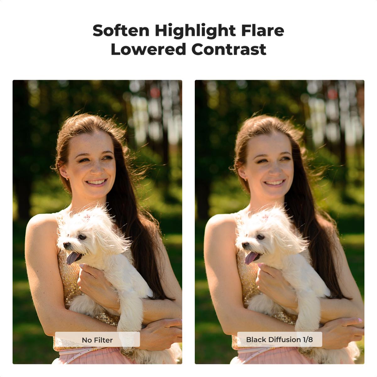 55mm Filtro Black Mist 1/8 + 3pcs Paño de Limpieza, Serie Nano K - K&F Concept