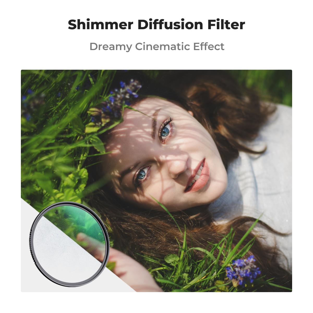 77mm Shimmer Diffusion 1 Filter Effect Filter Nano-Klear Series - KENTFAITH