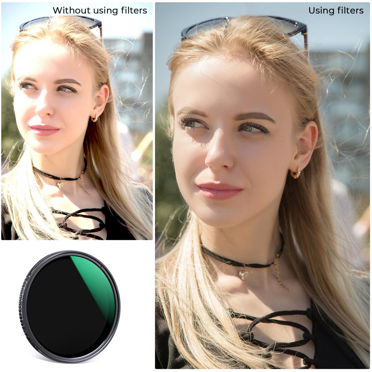 Variable Nd Filter 49Mm Nd2-Nd400 24 (1-9 Stop) | K&F Concept - K&F Concept