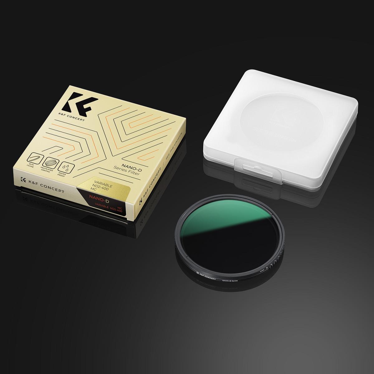 10 Stop Variable Nd Filter 77Mm Nd2-Nd400 24 (1-9 Stop) K&F Concept ...
