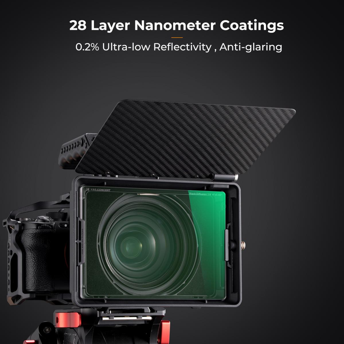 1/4 Black Mist Filter Matte Box 4"x5.65" - KENTFAITH