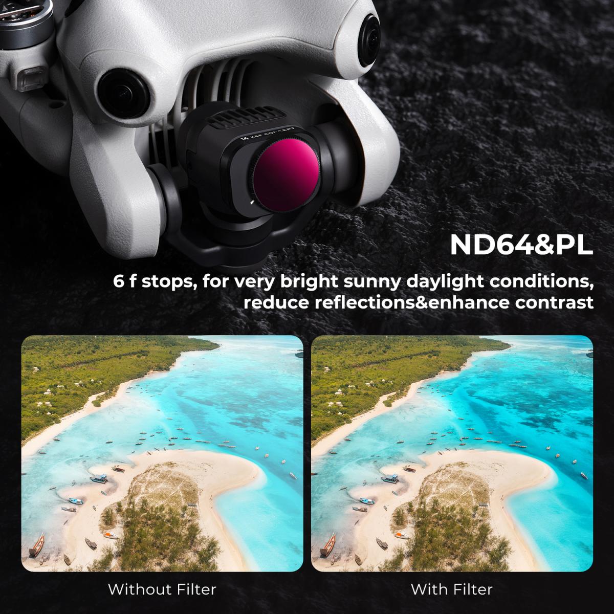 ND64&PL Filter for DJI Mini 4 Pro | K&F Concept DJI Filters - K&F Concept