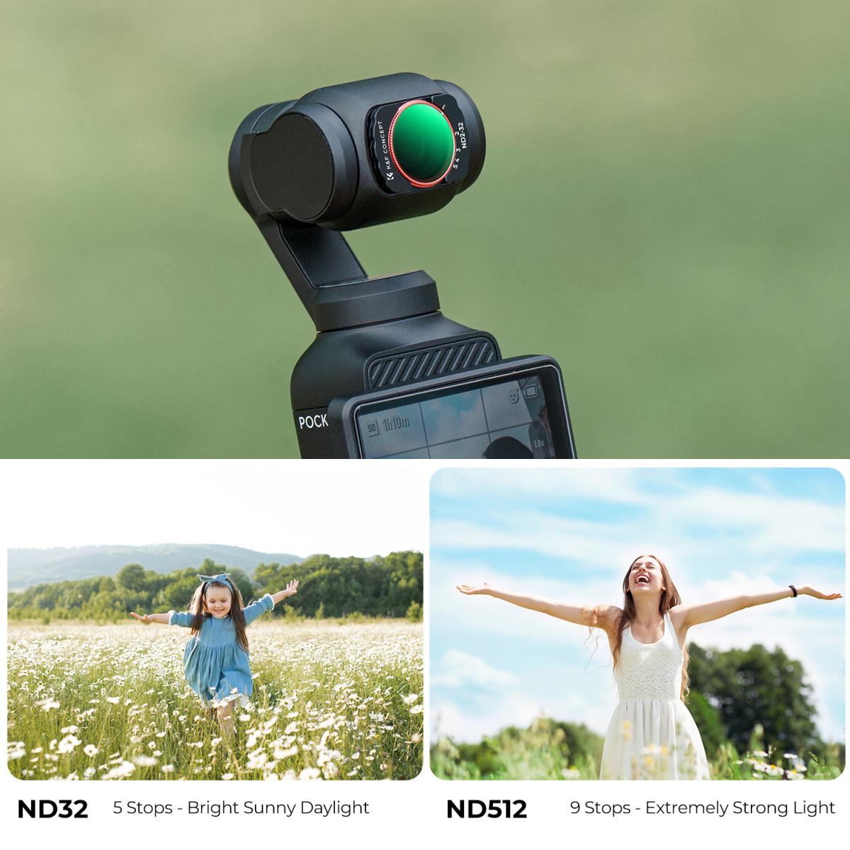 DJI Osmo Pocket 3用VNDフィルター|K&F Concept DJI用レンズ DJI Osmo Pocket 3用VNDフィルター|K&F Concept DJI用レンズ