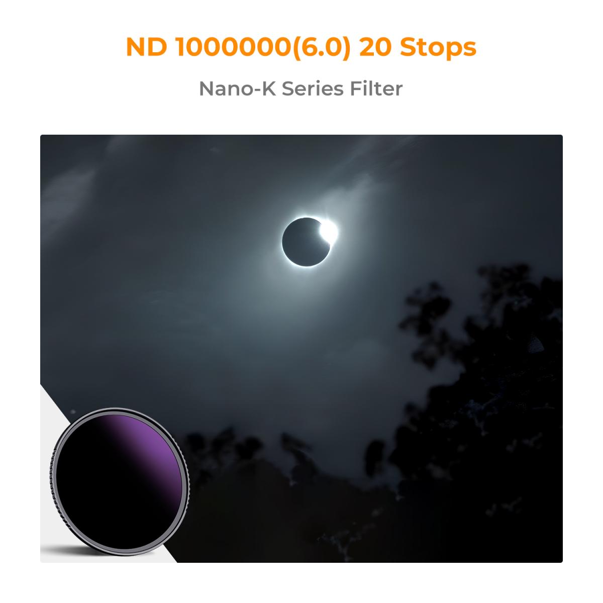 Solar Filter 77Mm 20-Stops,Nd1000000 18 | K&F Concept - K&F Concept