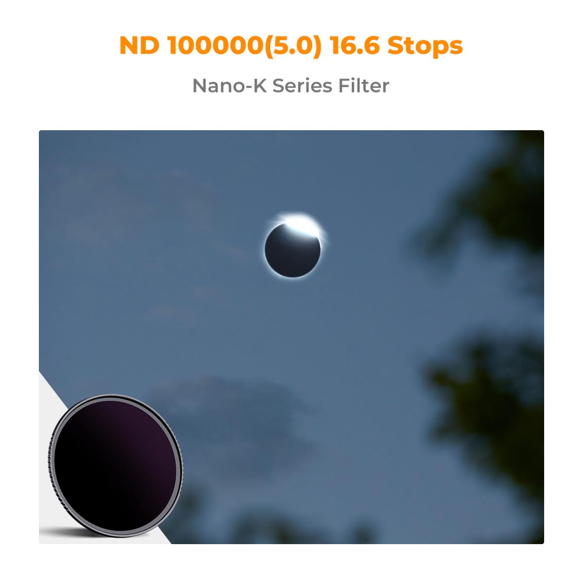 62mm solar filter for camera Nano-Klear Series - K&F Concept