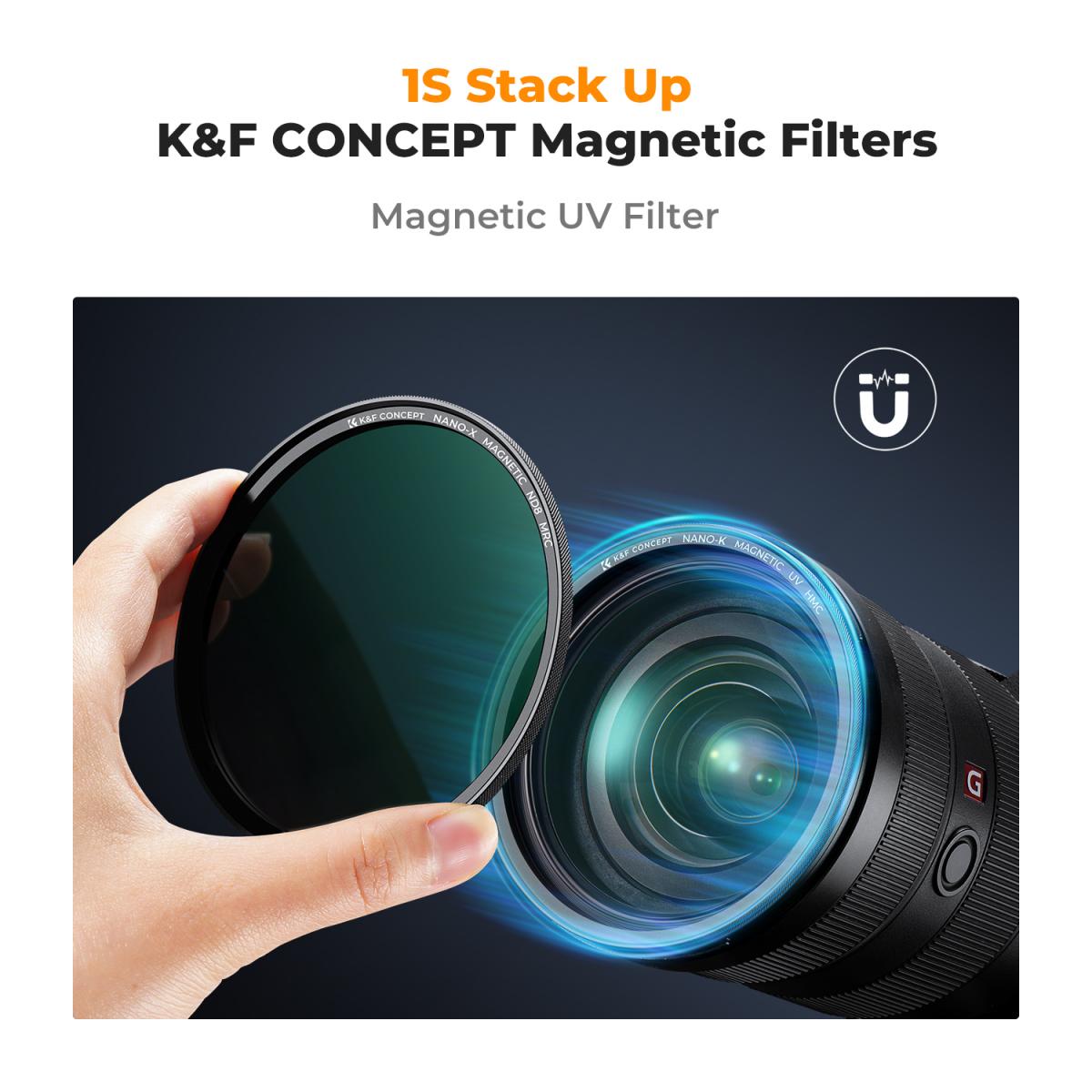 Magnetic UV Filter with Cleaning Cloth Nano-Klear Series - K&F Concept