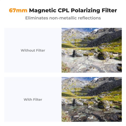 Best 2024 Clip-On Magnetic CPL Filter Kit For All Phone - K&F Concept