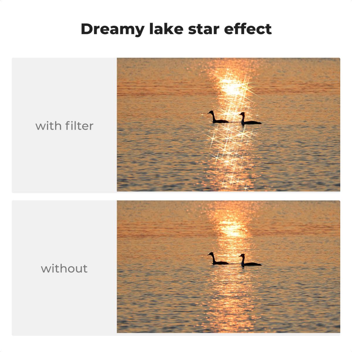 K&F Concept Magnetic Star Filter for DJI Osmo Pocket 3, 6 Points Cross ...