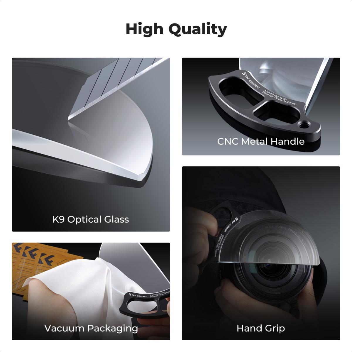 100mm Handheld Split Diopter Filter Optical Glass Prism Special Effect ...