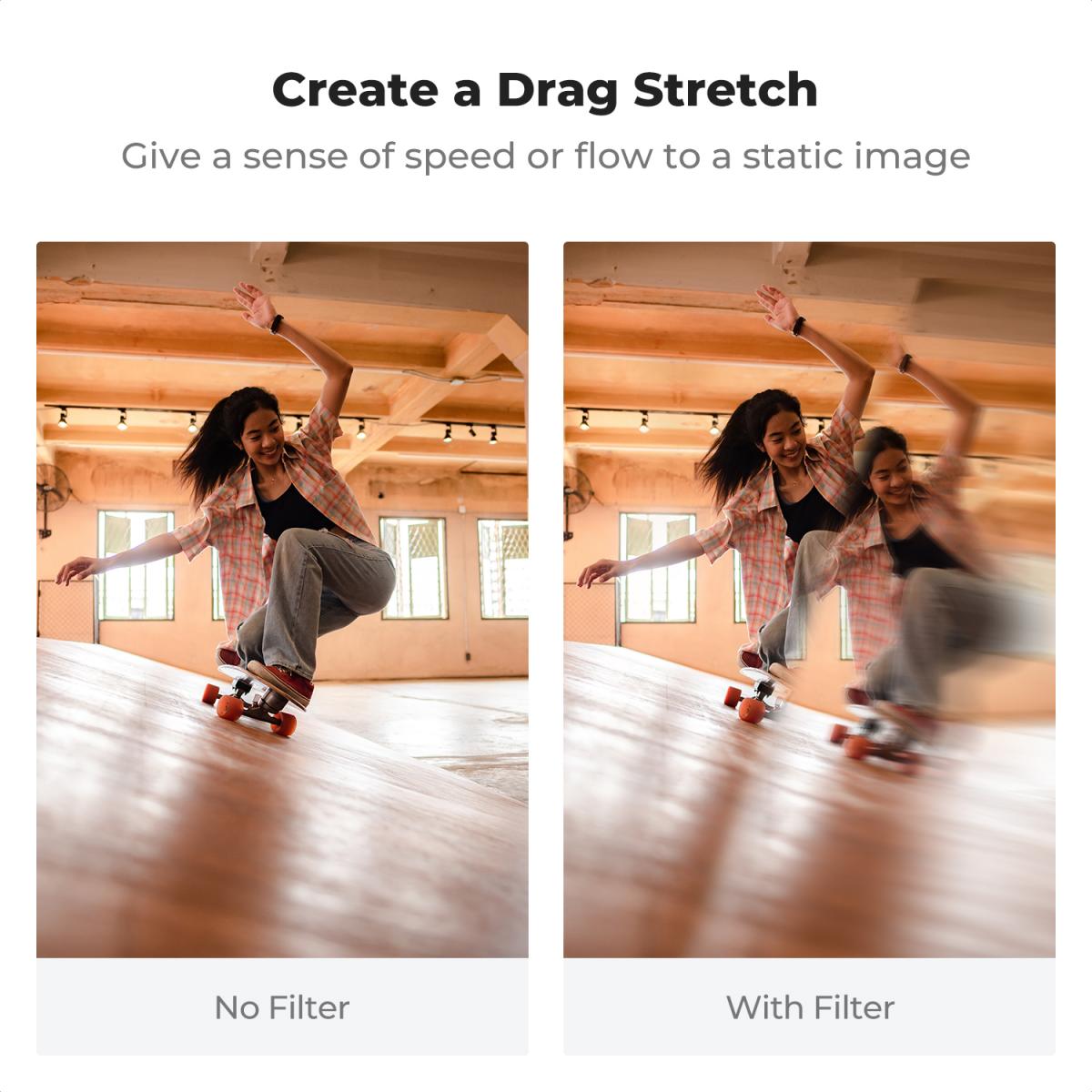 82mm Single Motion Blur Special Effect Filter Directional Motion Blur ...