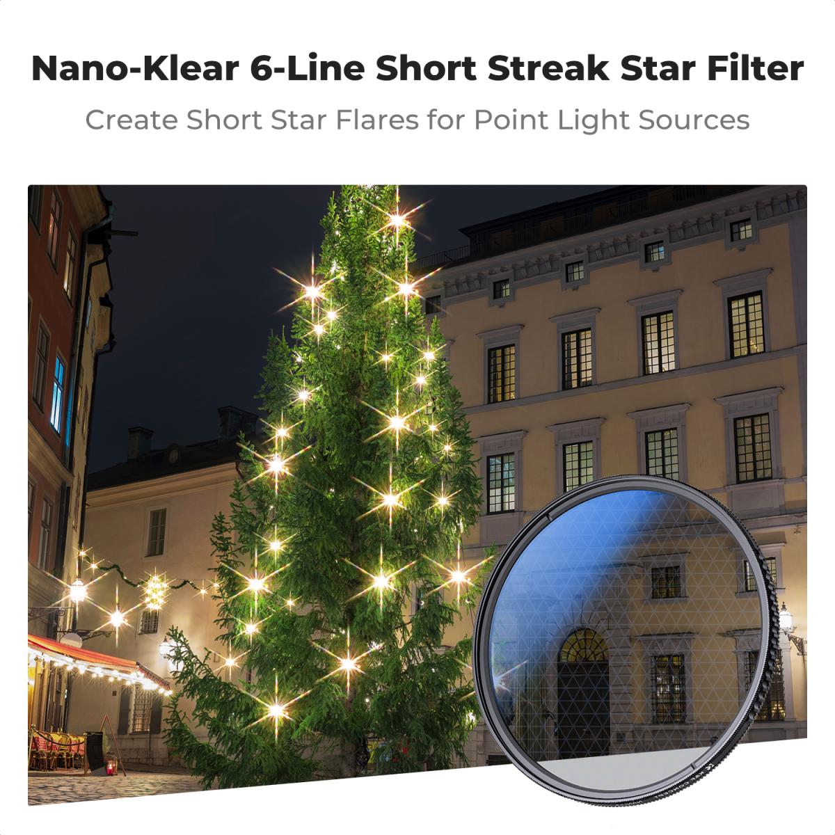 72mm 6-Point Fine-Line Star Effect Filter, Cine & Dreamlike Special ...