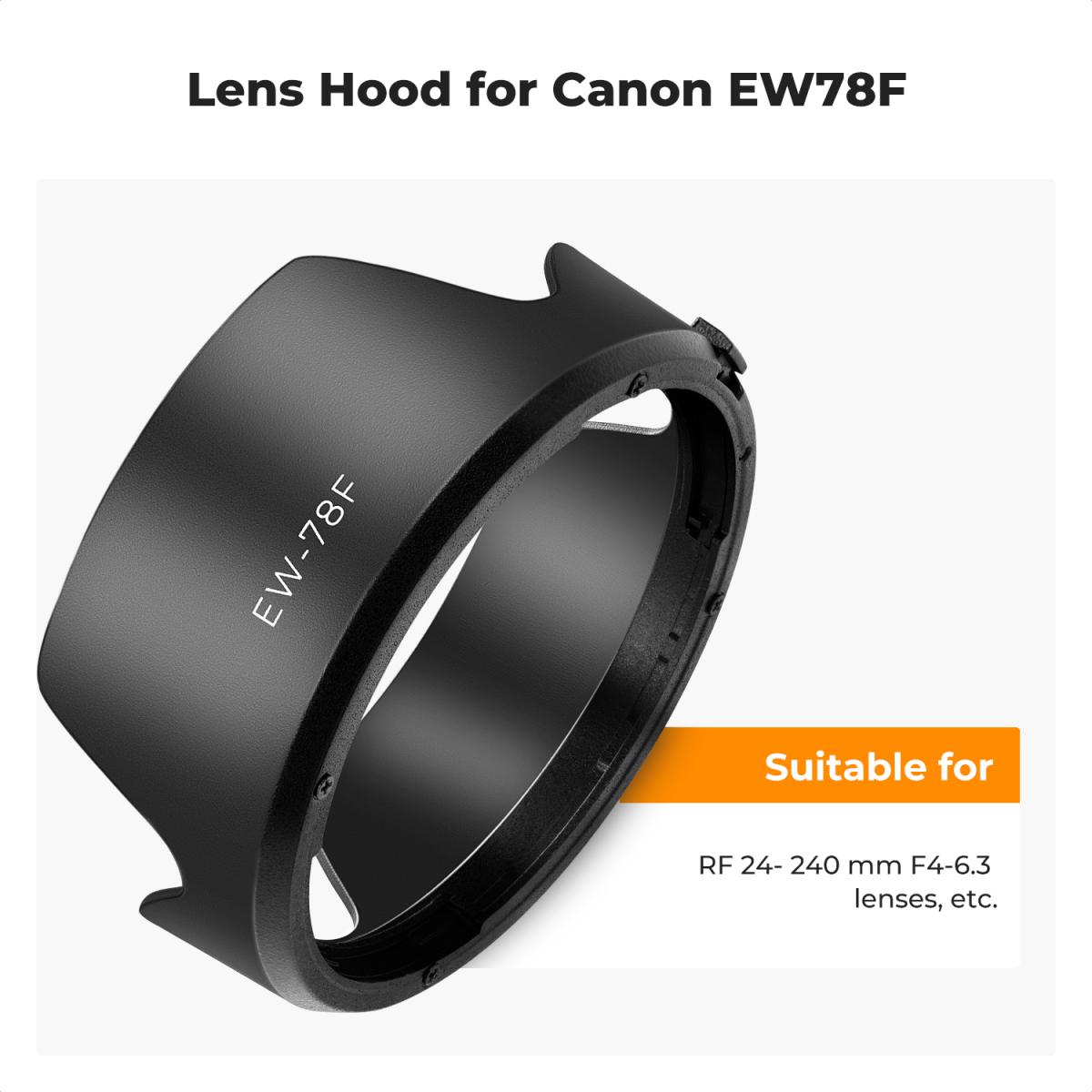 Canon Rf Lens Hood Ew78F *1, 24-240 F4-6.3 | K&F Concept - K&F Concept