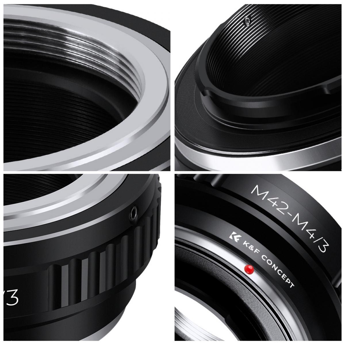 K&F Concept M10121 M42 Lenses to M43 MFT Lens Mount Adapter - K&F Concept