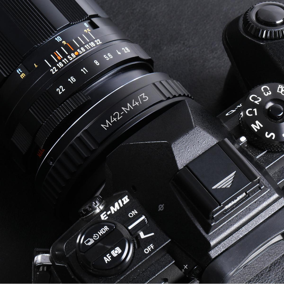 K&F Concept M10121 M42 Lenses to M43 MFT Lens Mount Adapter - K&F Concept