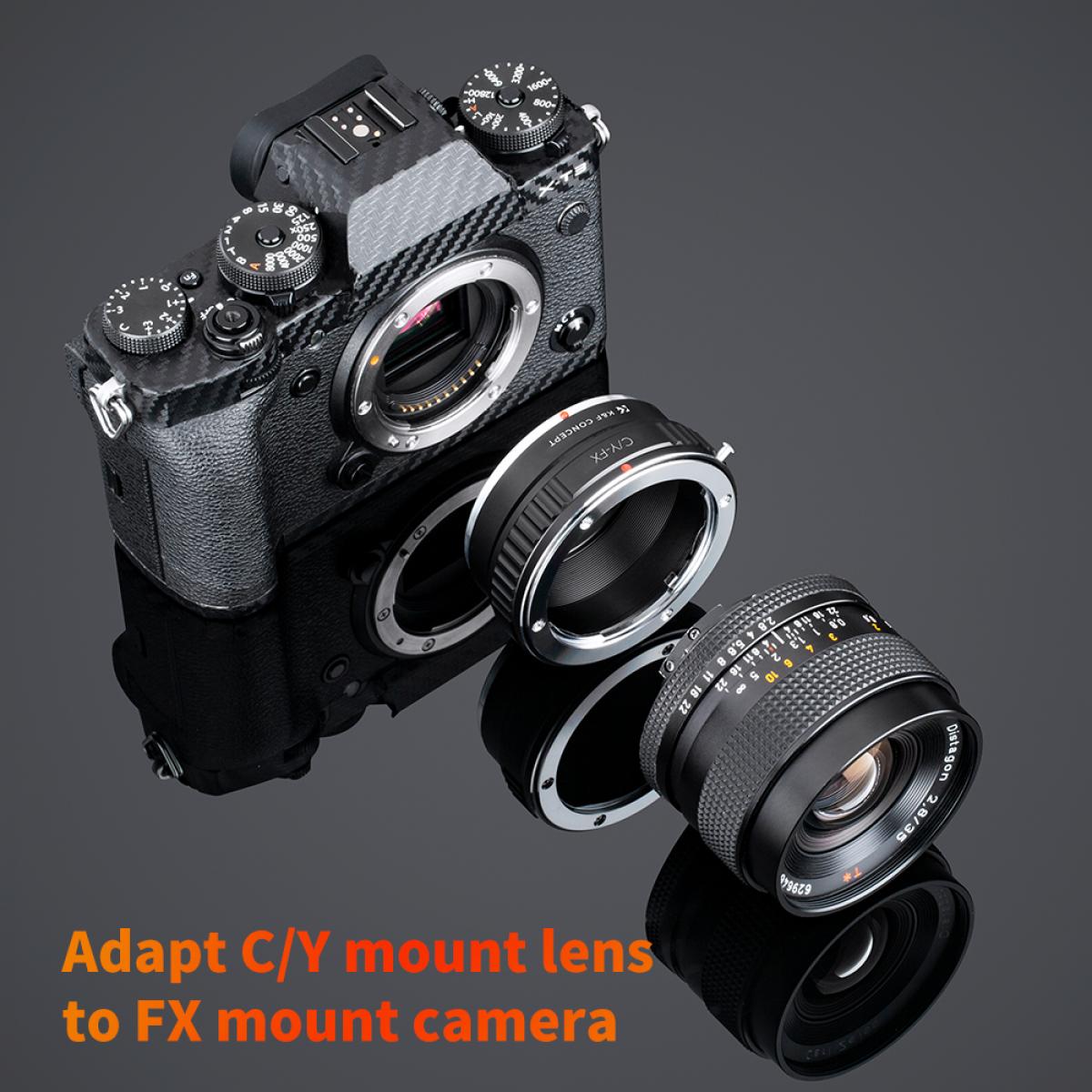 K&F Concept M14111 Contax Yashica Lenses to Fuji X Lens Mount Adapter ...