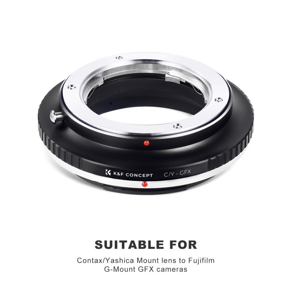 Contax / Yashica Lenses to Fuji GFX Lens Mount Adapter K&F Concept M14211 Lens Adapter - KENTFAITH