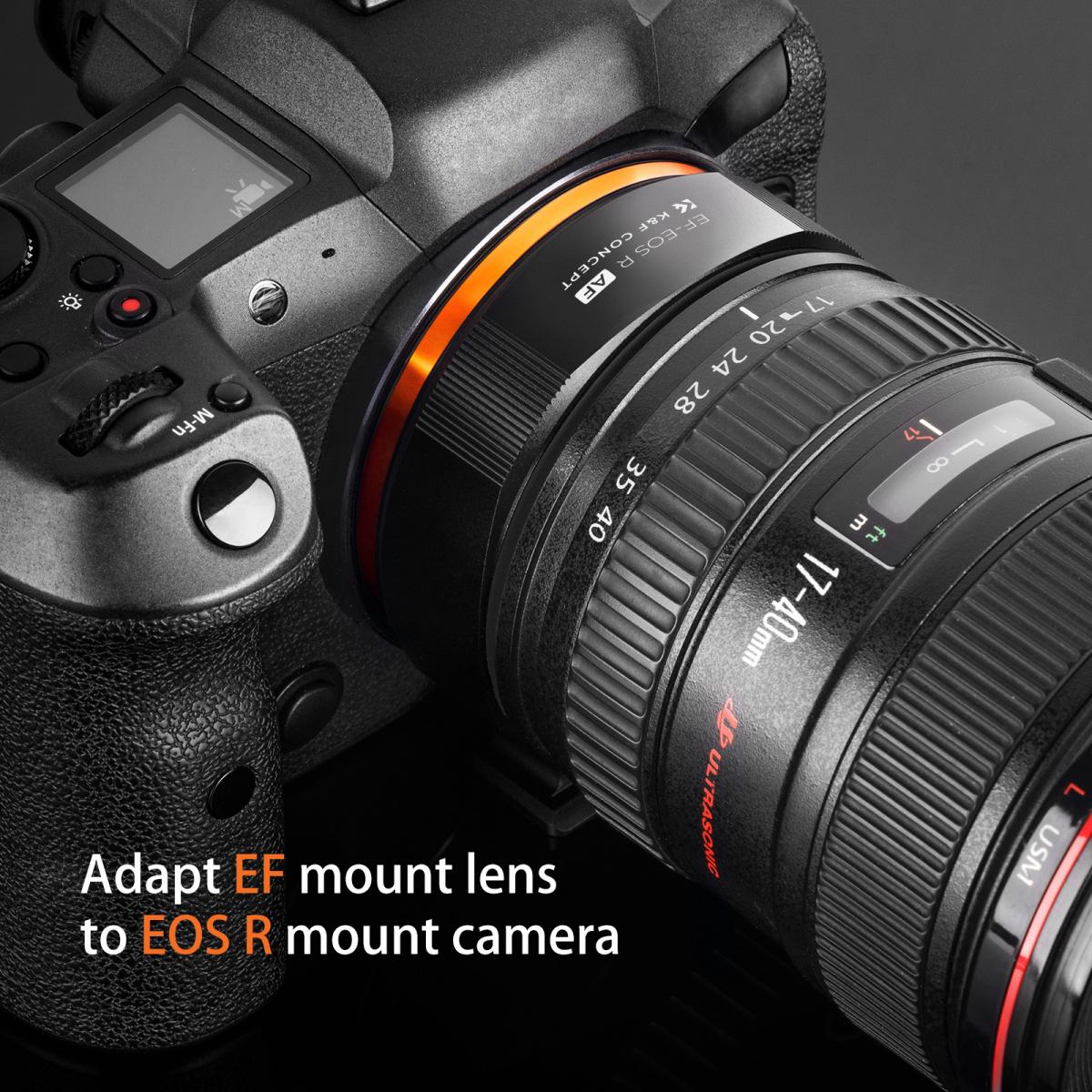 Auto Focus EF/EF-S to EOS R Lens Mount Adapter Compatible with Canon ...