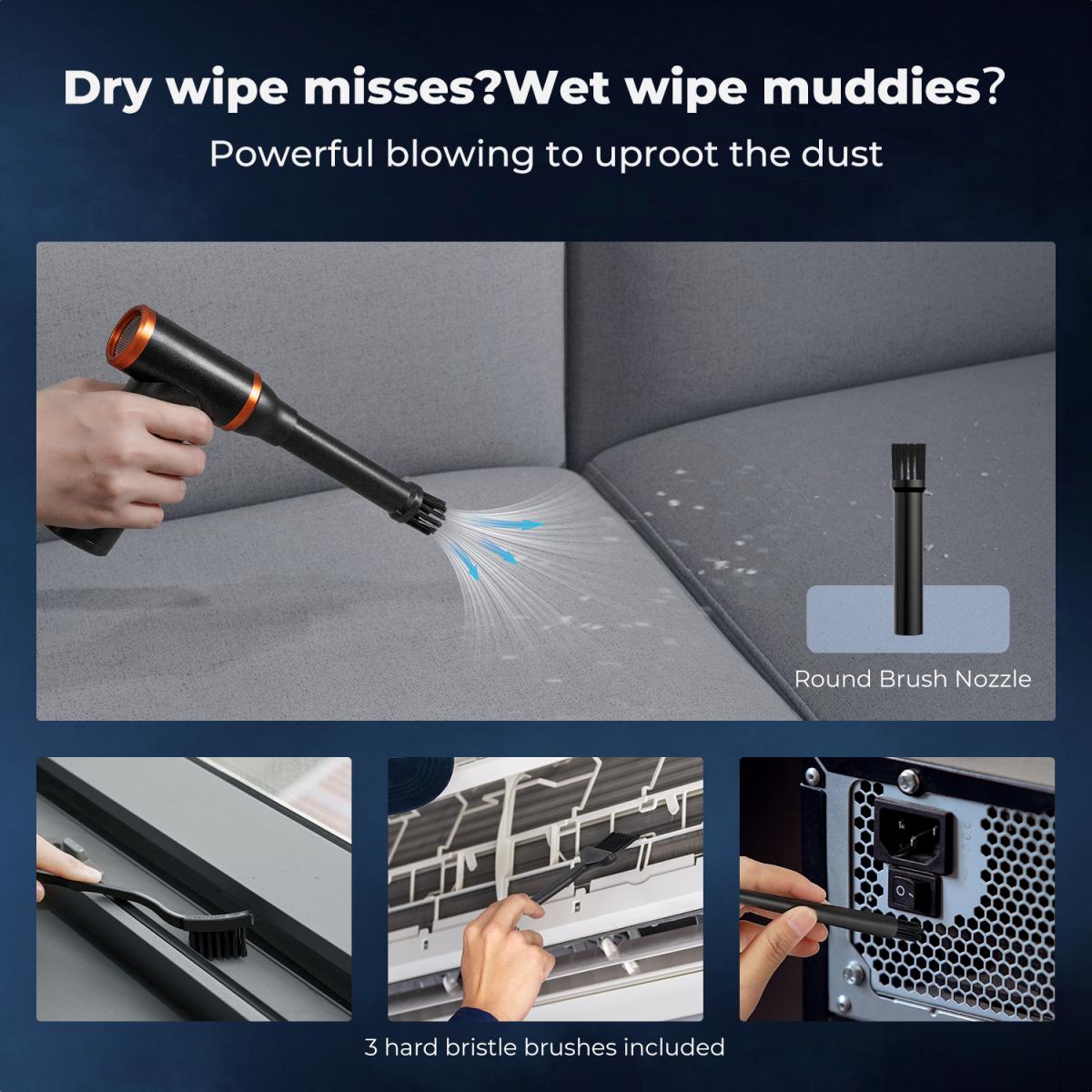 K&F Concept Electric Compressed Air Duster - 300000RPM Vacuum Cleaner ...