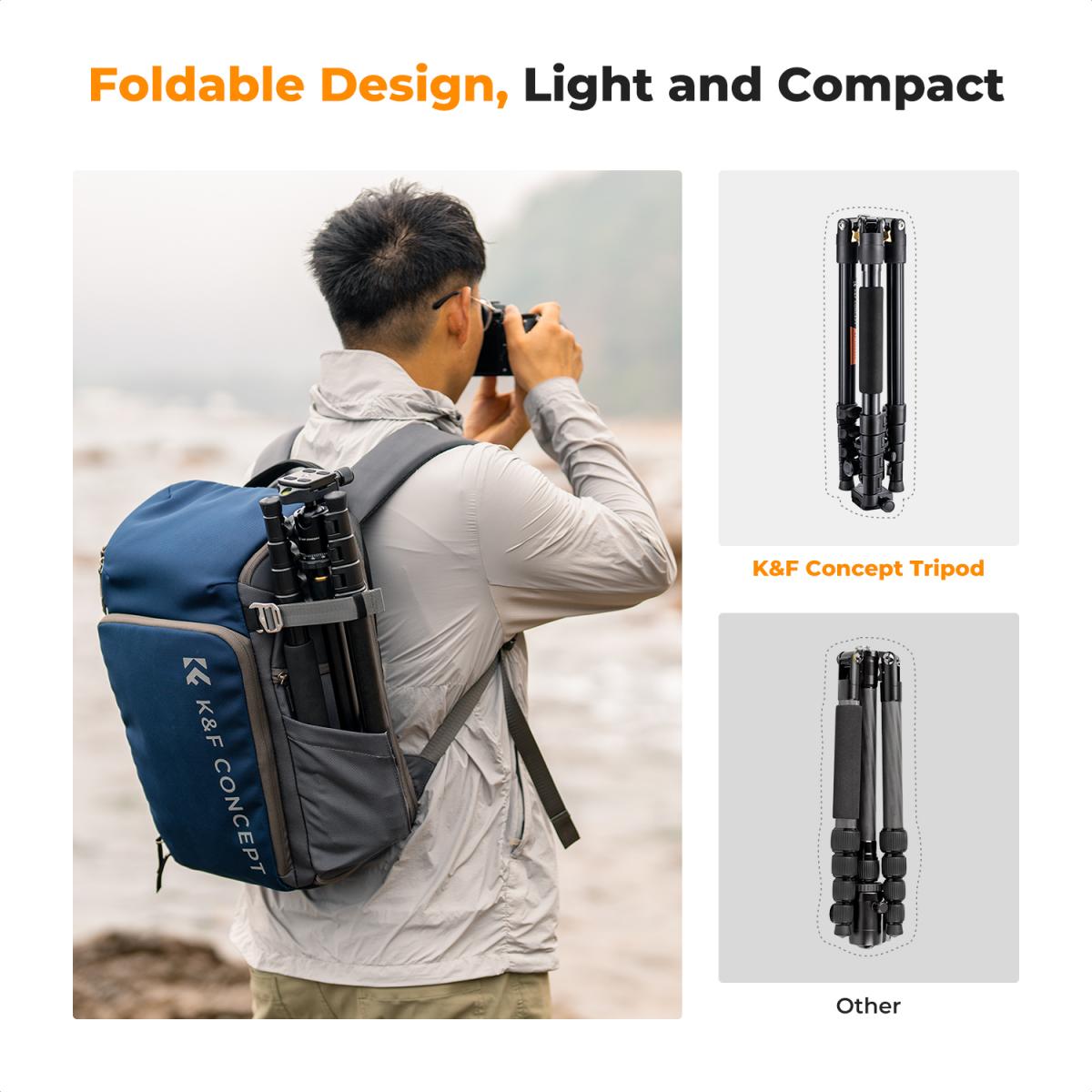 Bluetooth Camera Tripod 1.84m Lightweight and Compact Aluminum - KENTFAITH