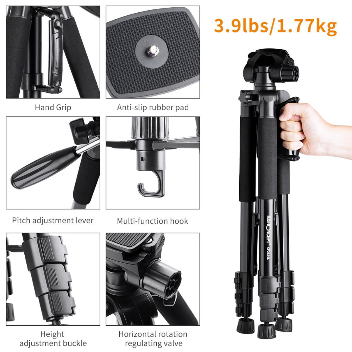 Most Portable Tripod 2624L 69.7 (One Order Per Customer) | K&F Concept ...