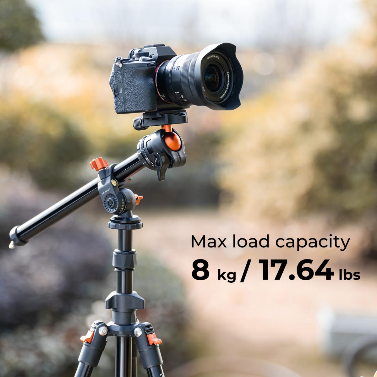 DSLR Camera Tripods Aluminum Travel With Transverse Center Column ...
