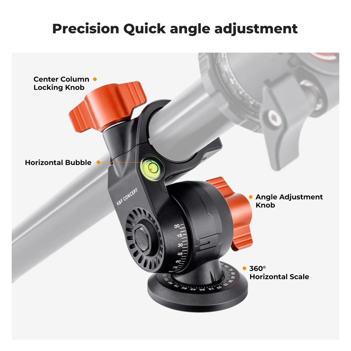 DSLR Camera Tripods Aluminum Travel With Transverse Center Column ...