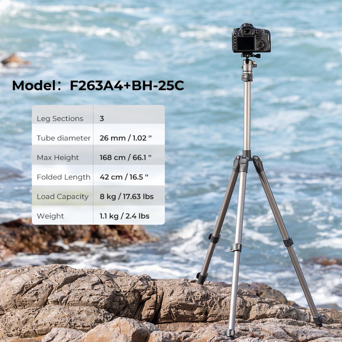 Lightweight Aluminum Camera Video Tripod - K&F Concept