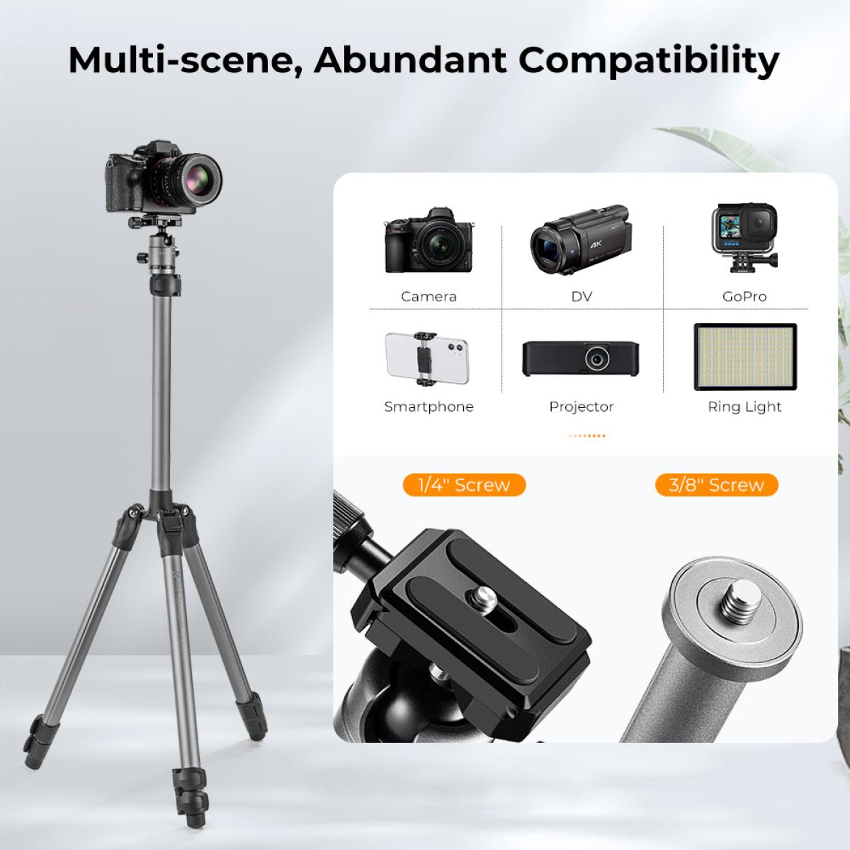 Super Compact Tripod 66"/168Cm Tripod,8Kg/17.6 - K&F Concept