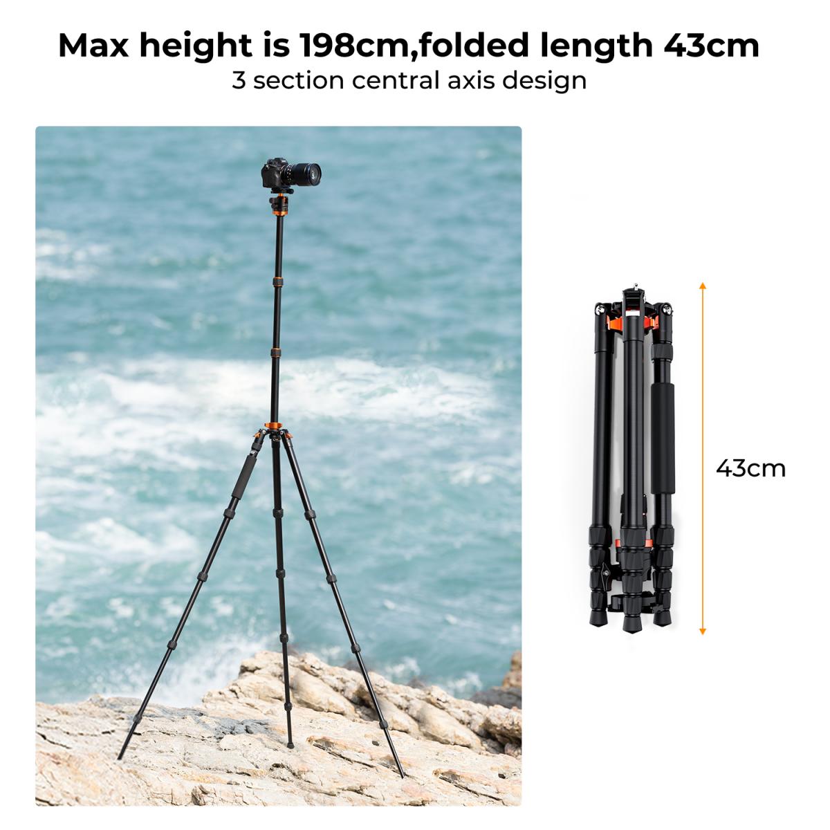 Best Lightweight Tripod For Dslr Camera 78"/198Cm | K&F Concept - K&F ...