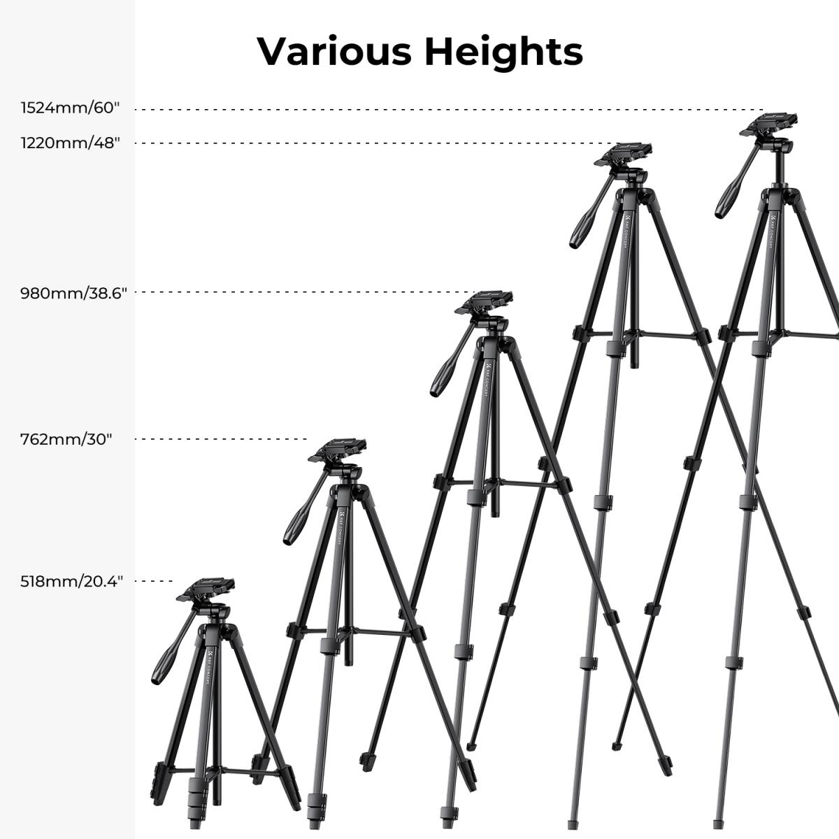 Adjustable Shooting Tripod 59.4''/1.5 360° B174A1 - KENTFAITH