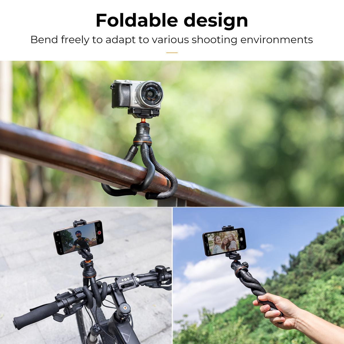 Flexi Phone Tripod With Bluetooth Remote Control - KENTFAITH