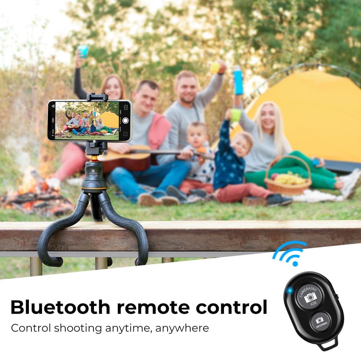 Camera Tripod Phone Tripod With Bluetooth Remote Control - K&F Concept