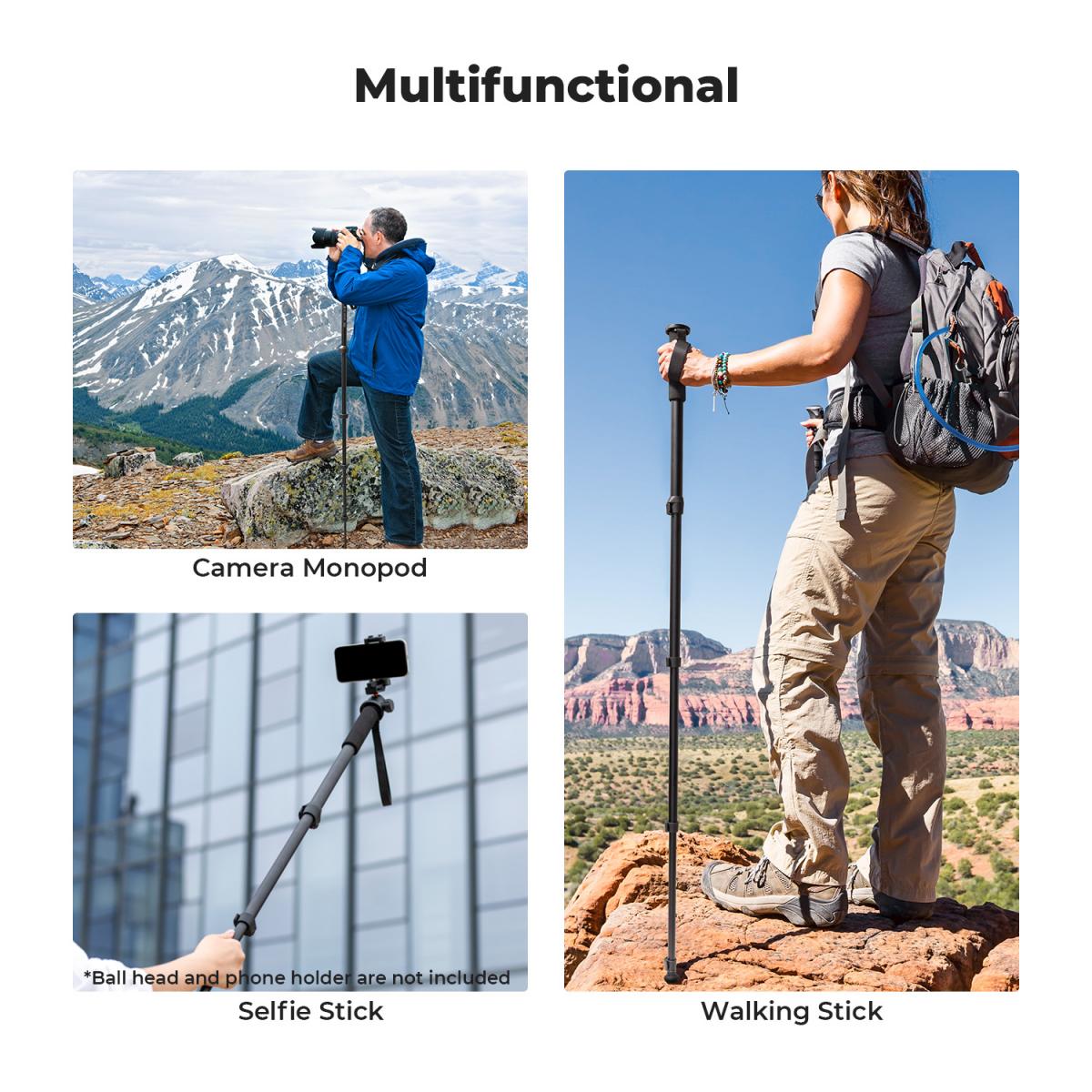 Lightweight Monopod 63'' 5-Section 2-In-1 | K&F Concept - K&F Concept