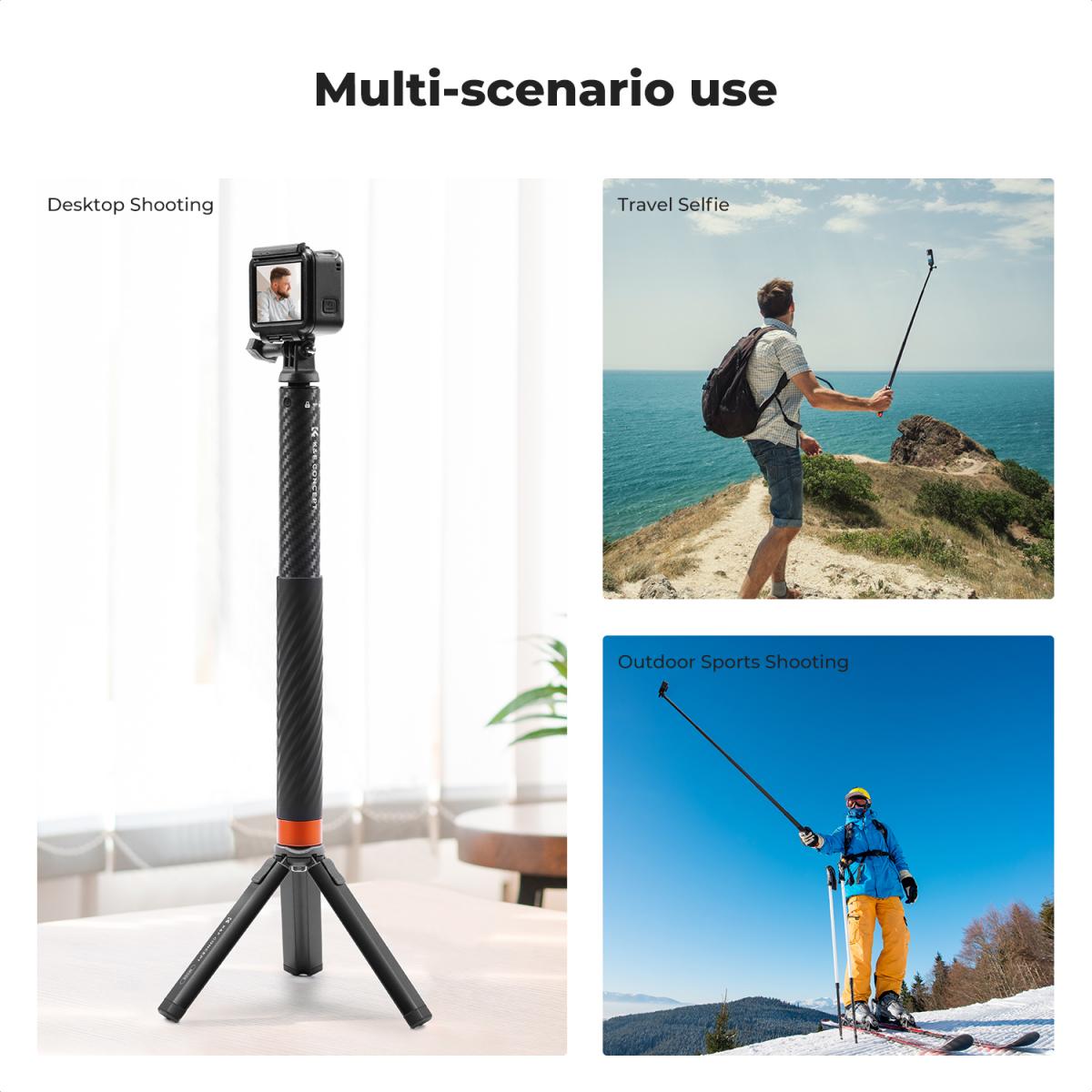 K&F Concept Invisible Selfie Stick - KENTFAITH