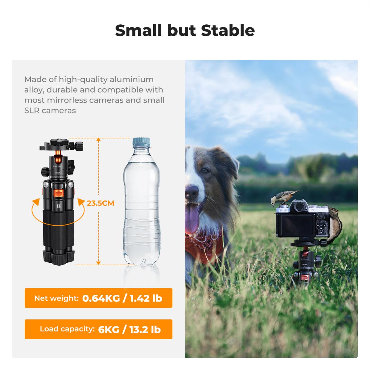 55cm Folding Tabletop Mini Tripod with Ball Head - KENTFAITH