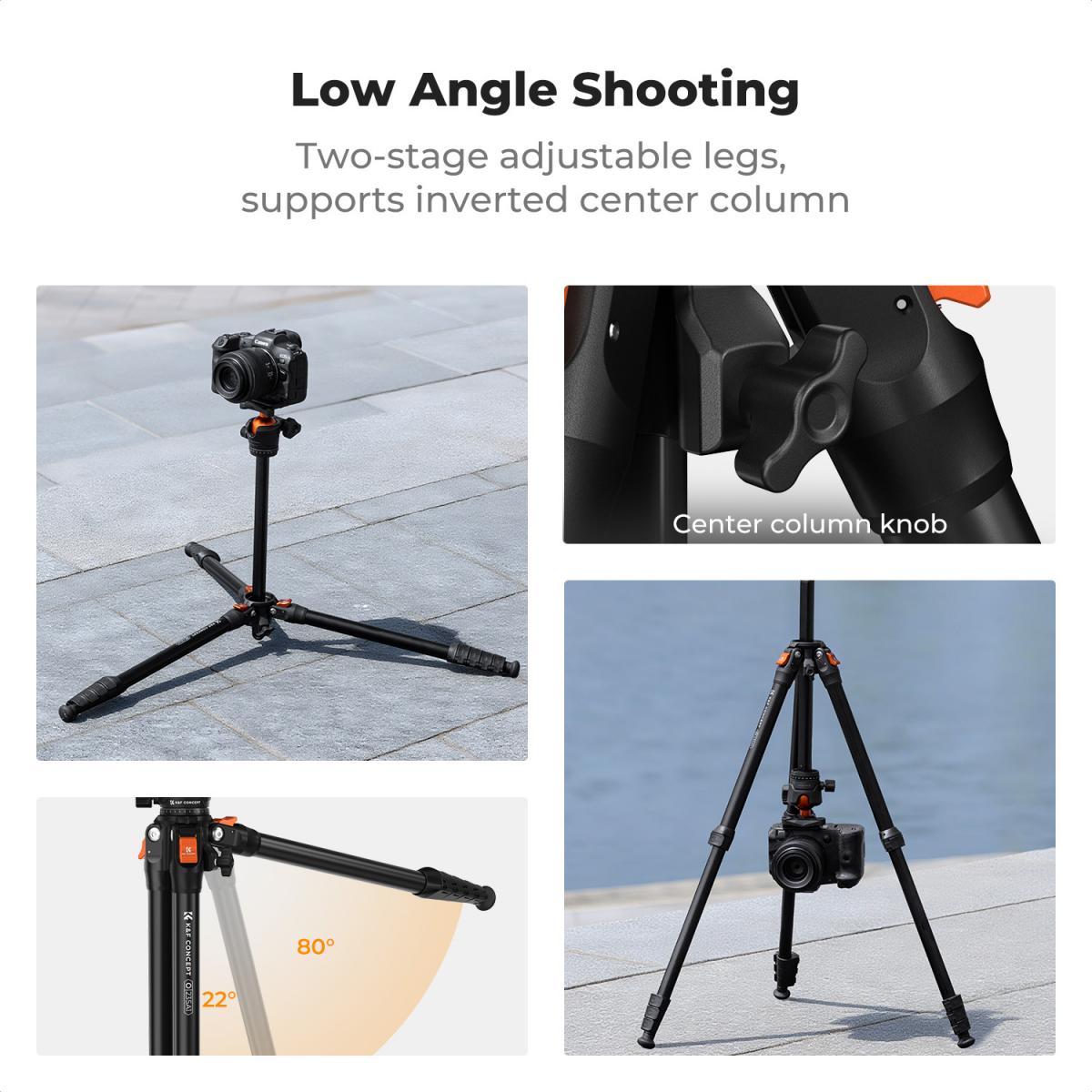 Lightweight Compact Camera Tripod Omni O235A1+BH-40 | K&F Concept ...