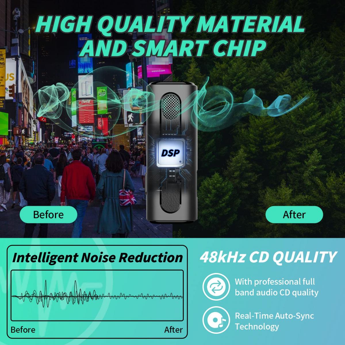 M9 Pro 무선 라발리에 마이크 플러그 설명 설명 - K&F Concept