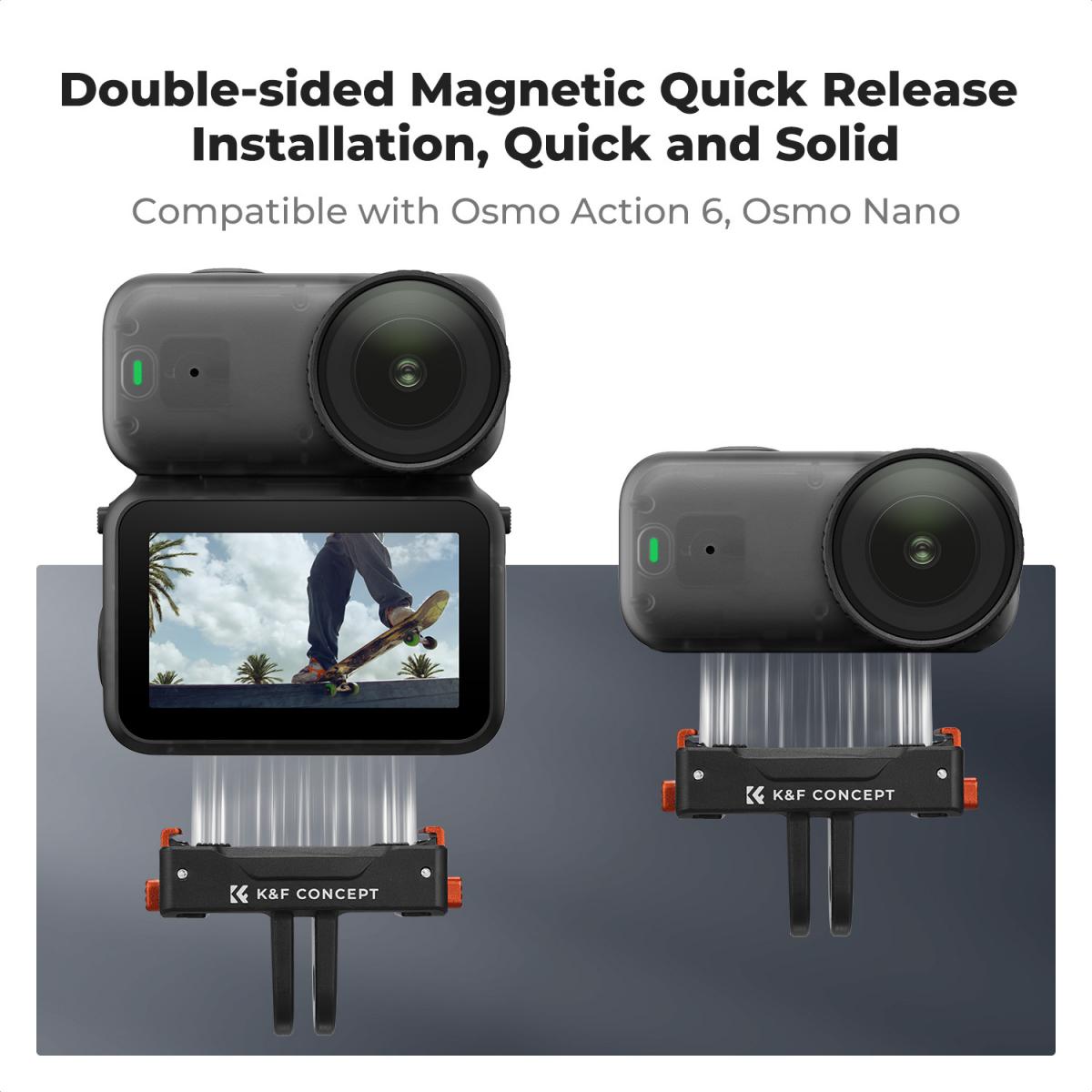 K&F CONCEPT 2 Pack Magnetic Adapter Mount for DJI Osmo Nano/Osmo Action ...
