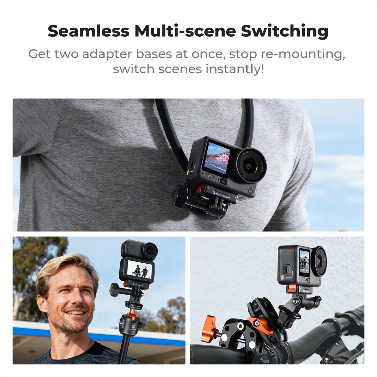 K&F CONCEPT 2 Pack Magnetic Adapter Mount for DJI Osmo Nano/Osmo Action ...