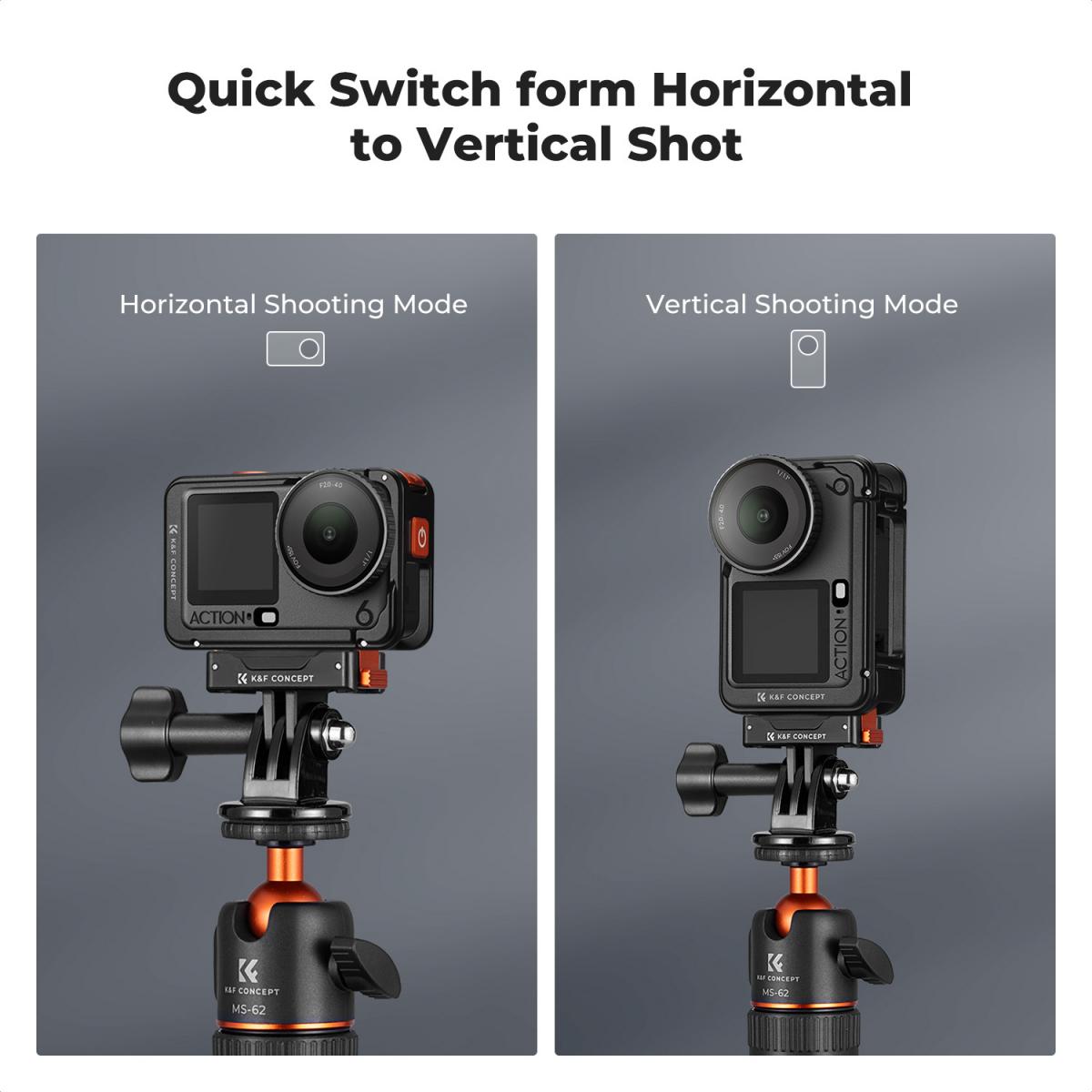 K&F CONCEPT 2 Pack Magnetic Adapter Mount for DJI Osmo Nano/Osmo Action ...