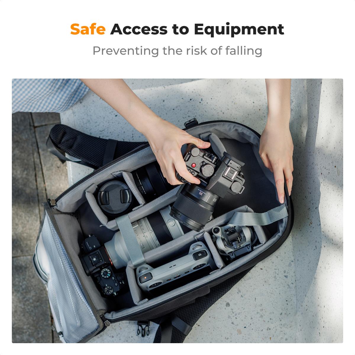 Leather Camera Bags 20L 04 (Black) | K&F Concept - K&F Concept