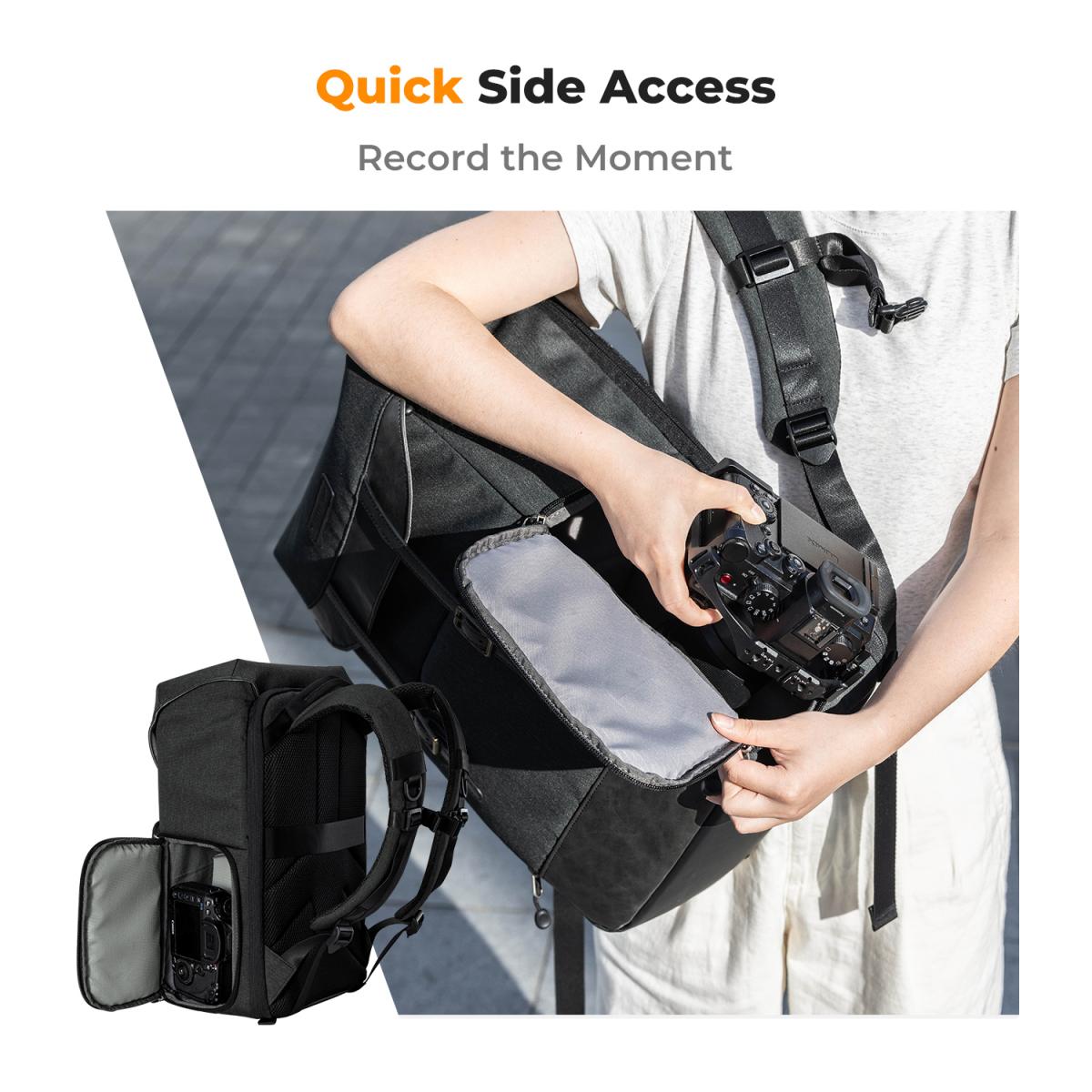 Waterproof Camera Backpacks 20L 02 (Dark Grey) - KENTFAITH