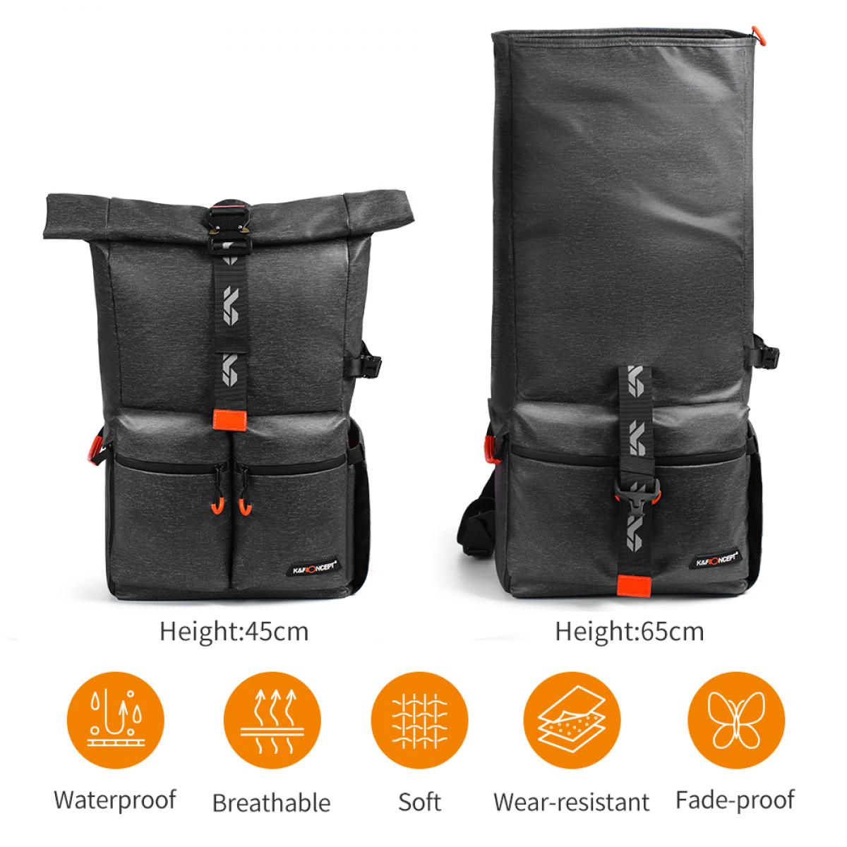 Waterproof Camera Backpack 2-in-1 for Photography and Hiking, Black ...