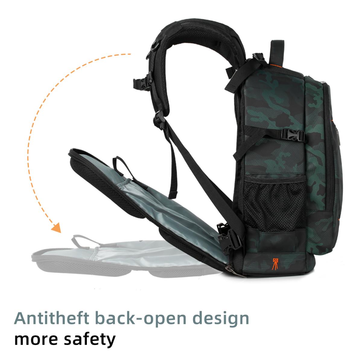 Large Camera Backpack 31*24*46Cm 23L 06 (Camouflage) - K&F Concept