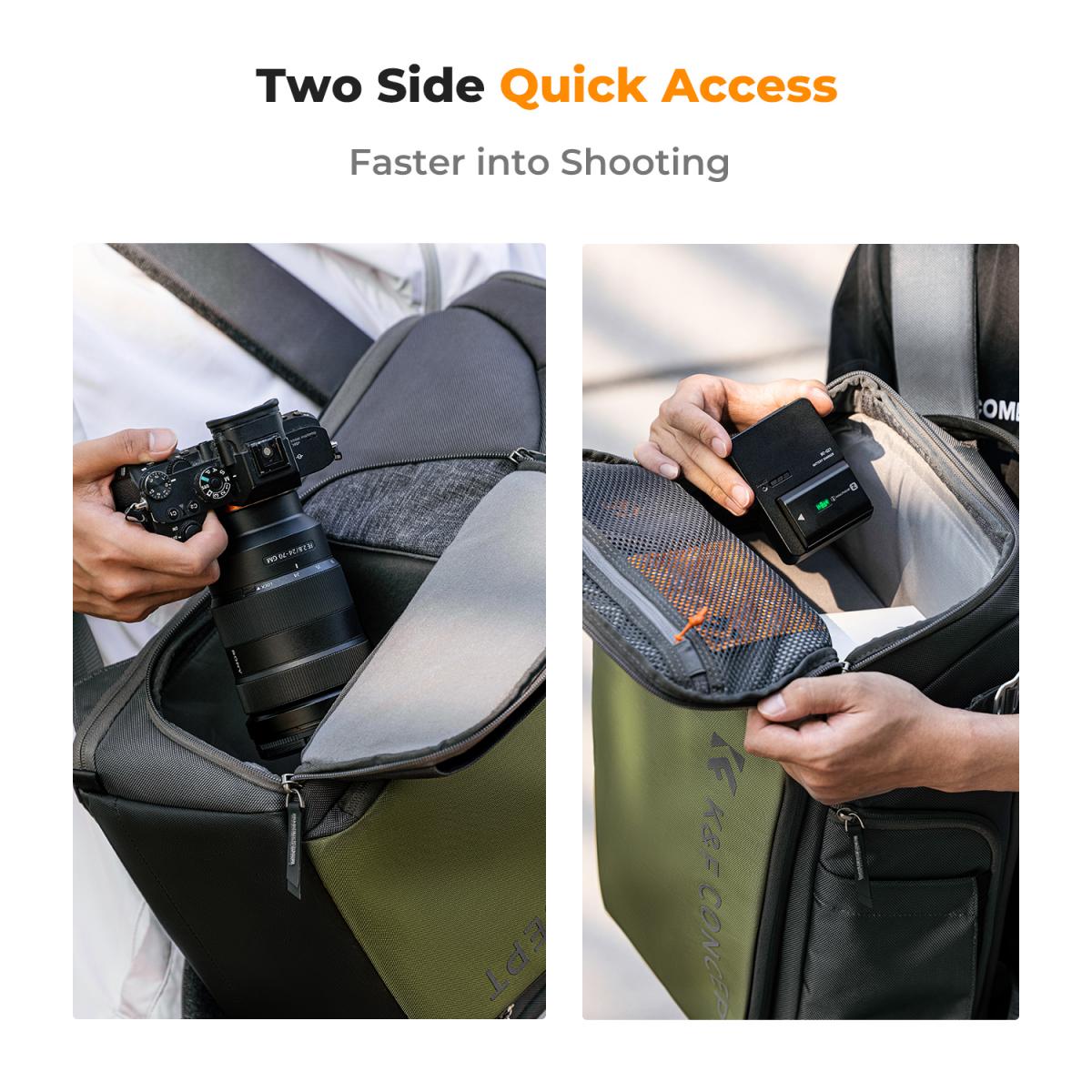 K&F Concept Camera Alpha Backpack Air 25L, Camera Bags for Photographers Large Capacity with ...