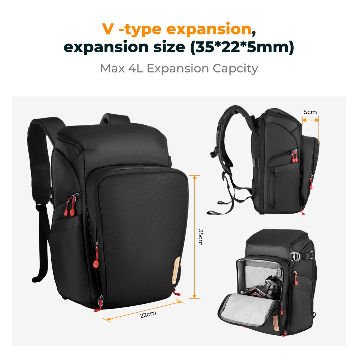 K&F Concept Camera Alpha Backpack Air 25L, Camera Bags for ...