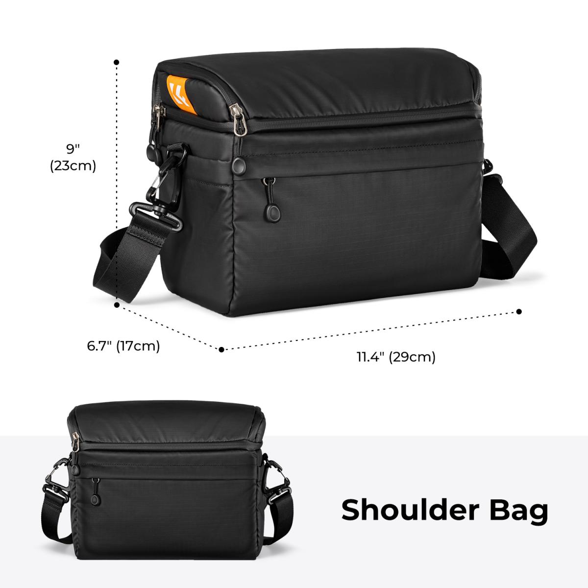 Collapsible Camera Bag, 10L (Black ) K&F Concept - KENTFAITH
