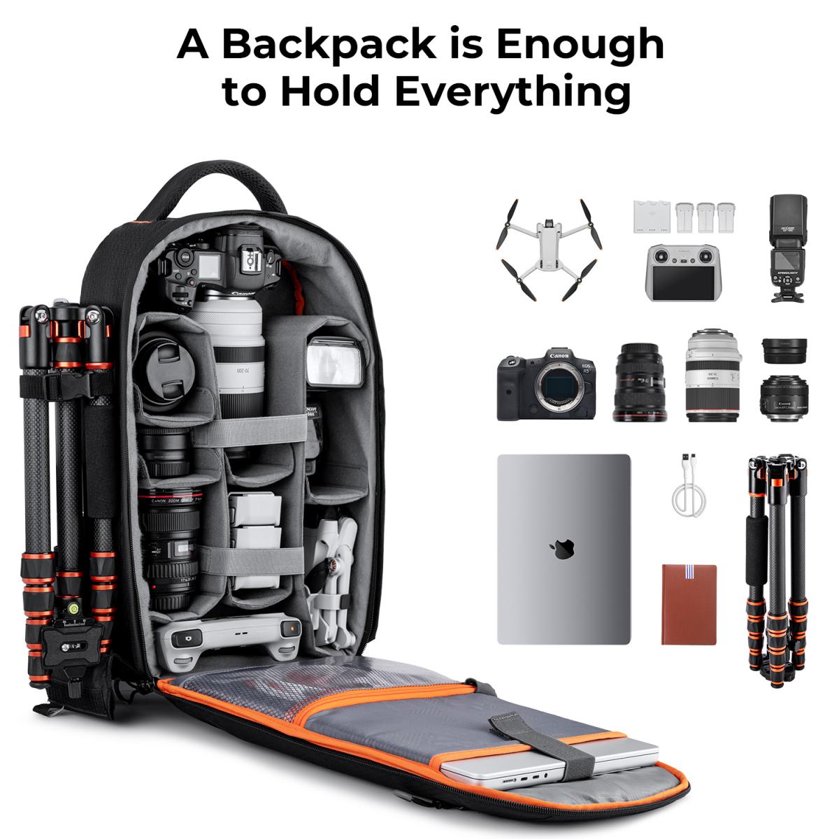K&F Concept Professional Lightweight Camera Backpack - K&F Concept
