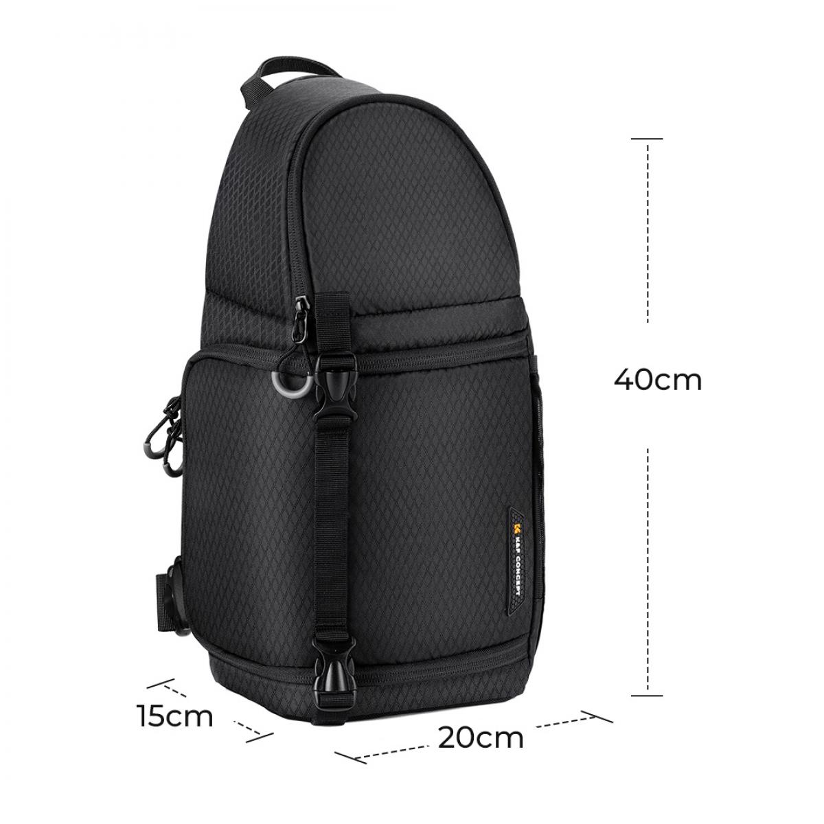 Sling Waterproof Bag Gopro/DJI Black K&F Concept - KENTFAITH