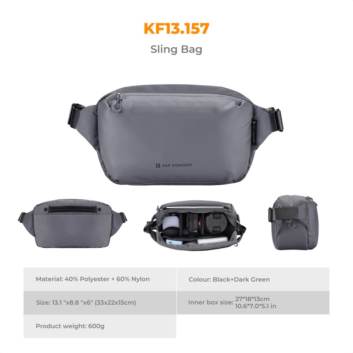 Camera Bag Dslr Backpack Bag10L 01 (Dark Grey) | K&F Concept - K&F Concept